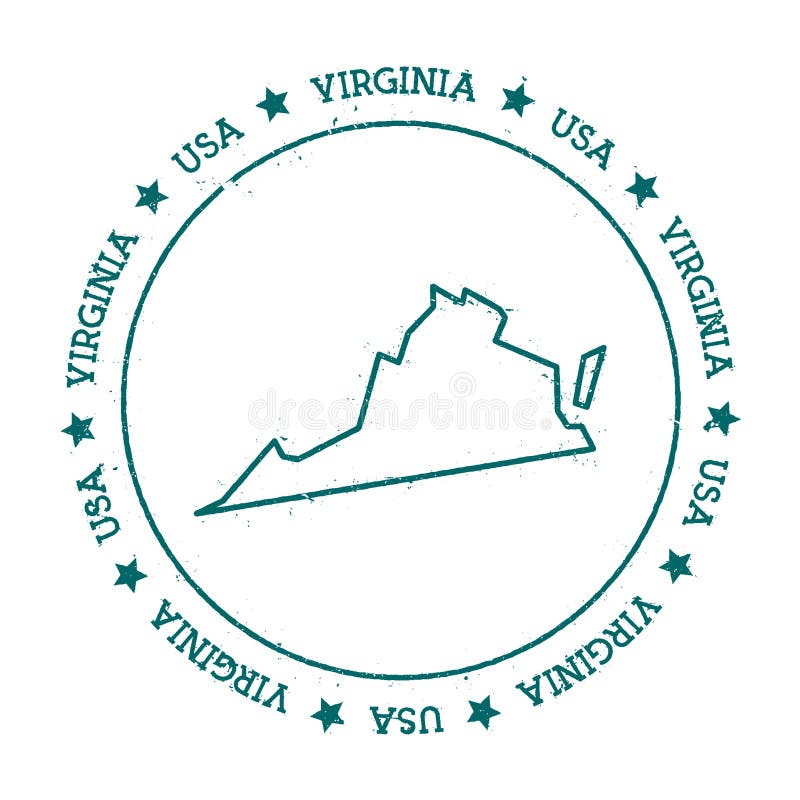 Virginia vector map. stock vector. Illustration of badge - 98223543