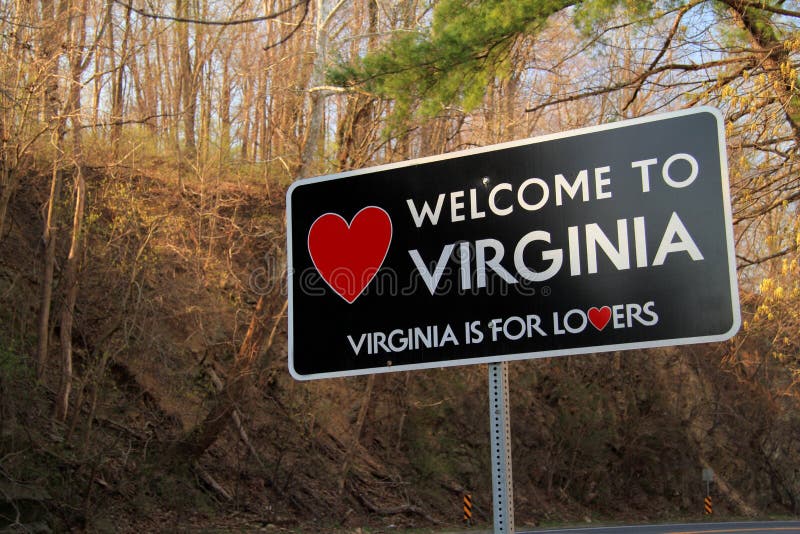 Virginia Welcome Sign imagem de stock. Imagem de desengate - 126676983