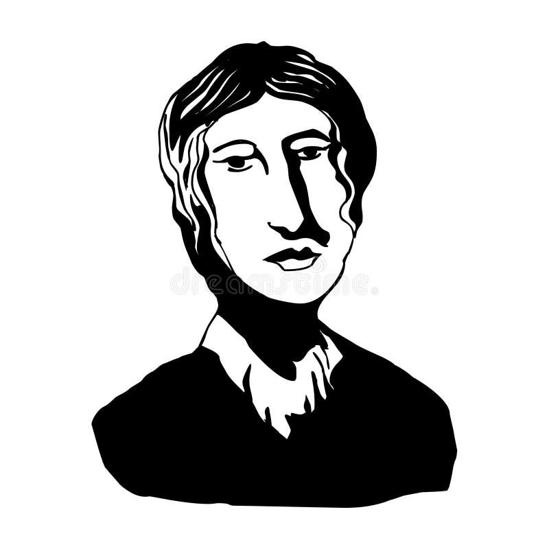 Virginia Woolf.Vector Portrait of Virginia Woolf Editorial Photography ...
