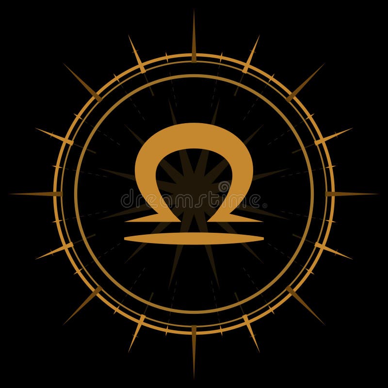 Illustration of Libra Constellation Symbol, with Scales Icon Stock ...