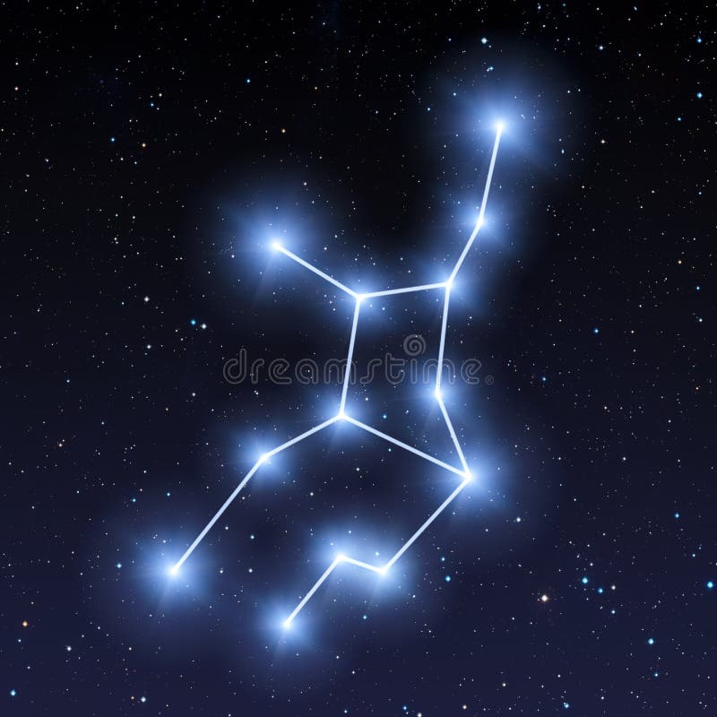 Virgo constellation stock vector. Illustration of sign - 11015995
