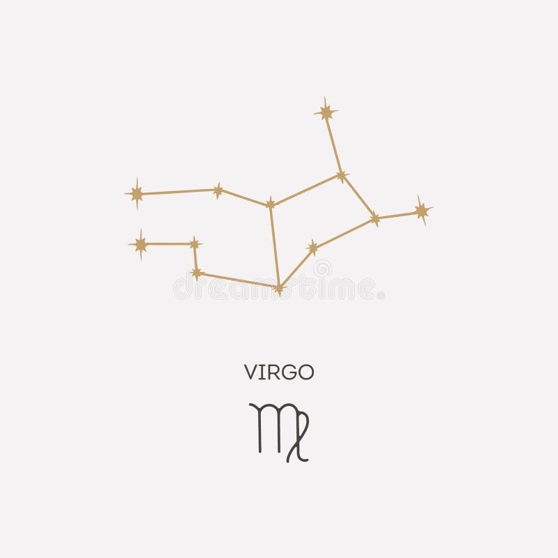 Virgo Constellation Vector Illustration Stock Vector - Illustration of ...
