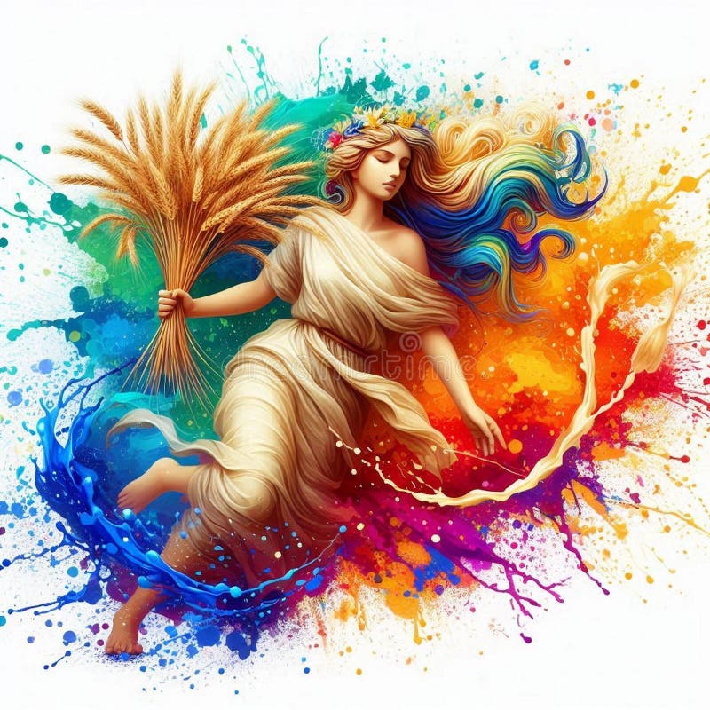 Decorative Virgo Maiden Horoscope Stock Illustration - Illustration of ...