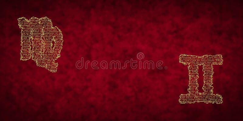 Virgo and Gemini Compatibility Stock Illustration - Illustration of ...