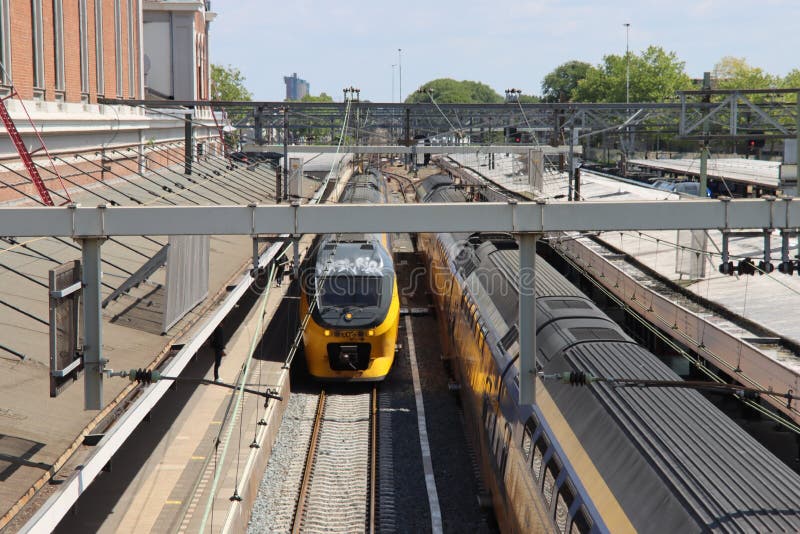 VIRM Double Deck Intercity Train at the Railroad Station of Dordrecht ...