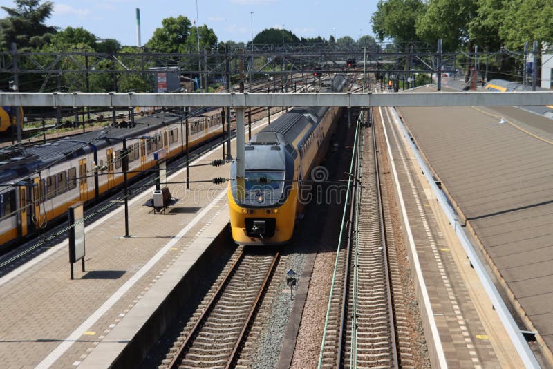 VIRM Double Deck Intercity Train at the Railroad Station of Dordrecht ...