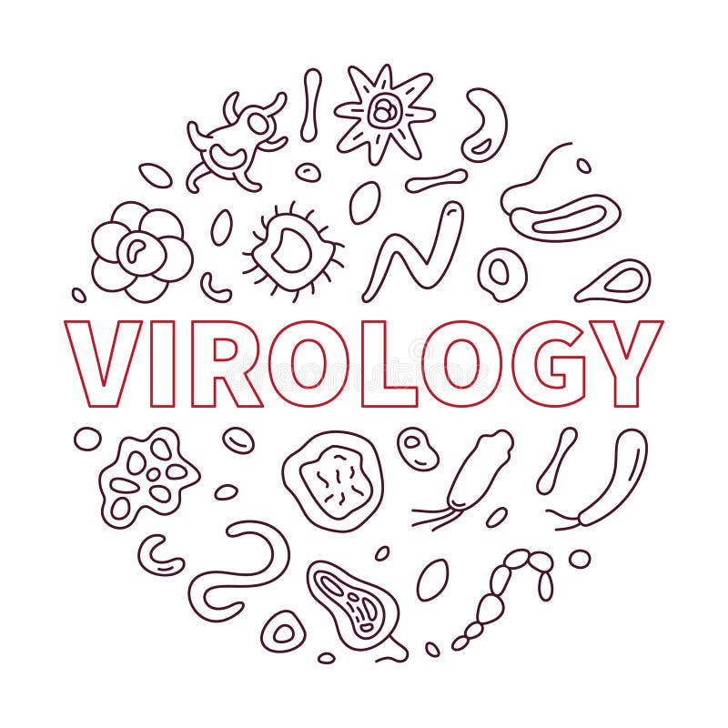 Virology or Microbiology Illustration Stock Vector - Illustration of ...