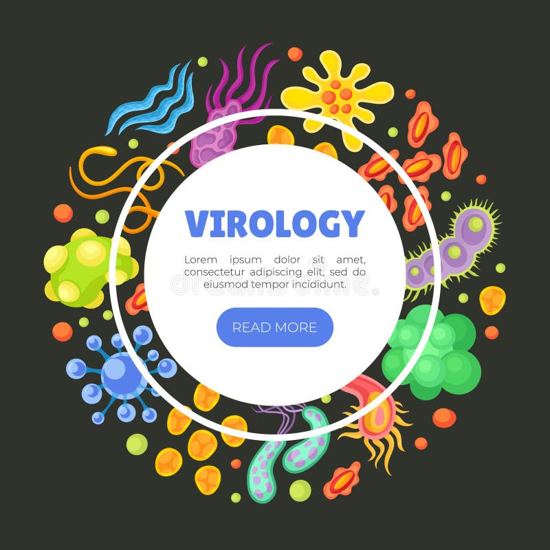 Virology Web Banner. Microbiology and Virology Microscopic Pathogens ...