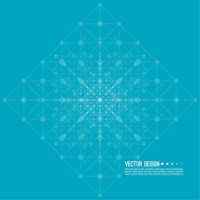 Virtual Abstract Background with Particle Stock Vector - Illustration ...