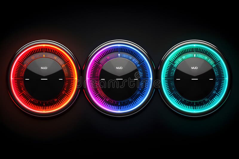 Hitech Dial Button,circle Line Overlay,3d Button,glow Neon.GenerativeAI ...