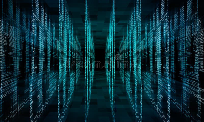 Virtual Abstract Fantasy Cyber Background Stock Illustration ...