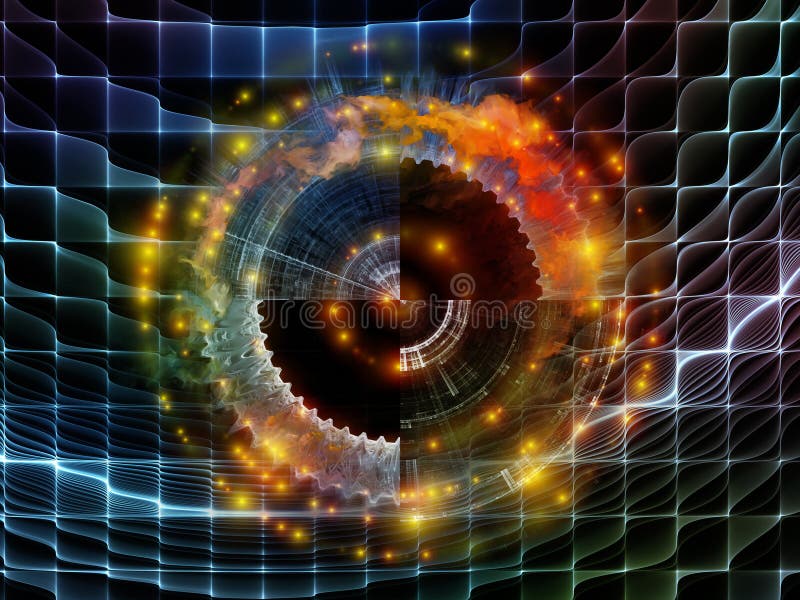 Virtual Abstract Visualization Stock Illustration - Illustration of ...