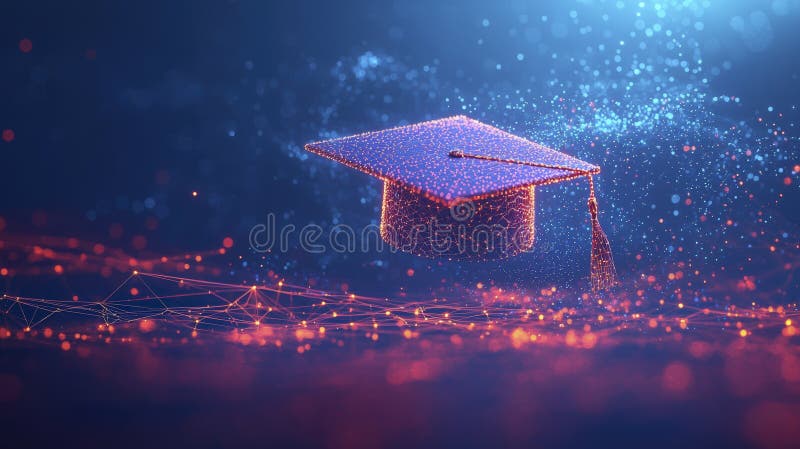Virtual Academic Cap in a Vibrant Networked Landscape Stock ...