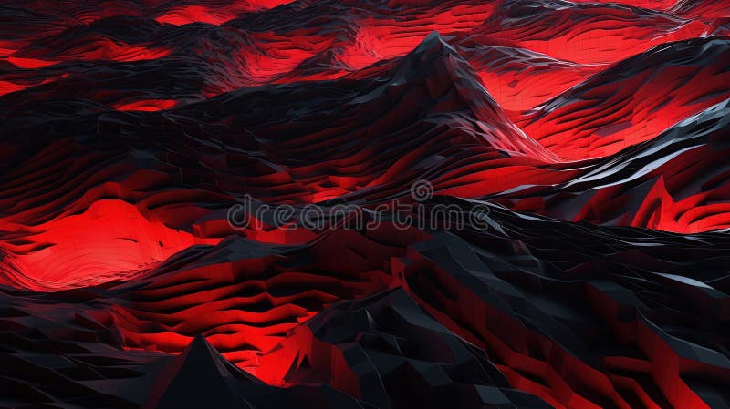 Virtual Art of Red Color Abstract Background Stock Illustration ...