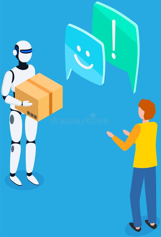 Virtual Assistance Vector Concept. Robot Automatic Machine ...