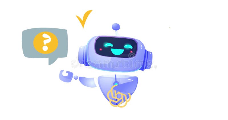 Virtual Assistant and Artificial Intelligence. Moving Banner with Cute ...