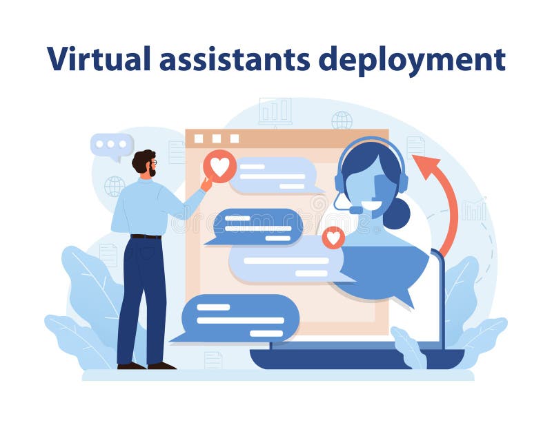 Virtual Assistant Deployment Stock Illustrations – 14 Virtual Assistant ...