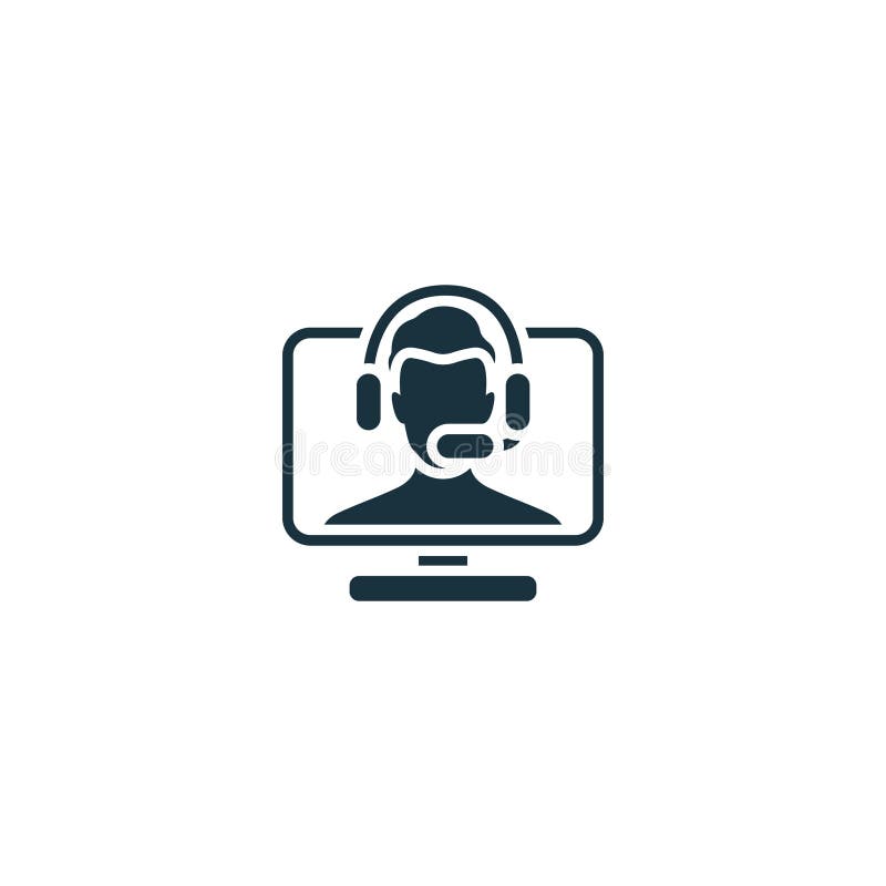 Virtual Assistant Icon. Monochrome Simple Virtual Assistant Icon for ...