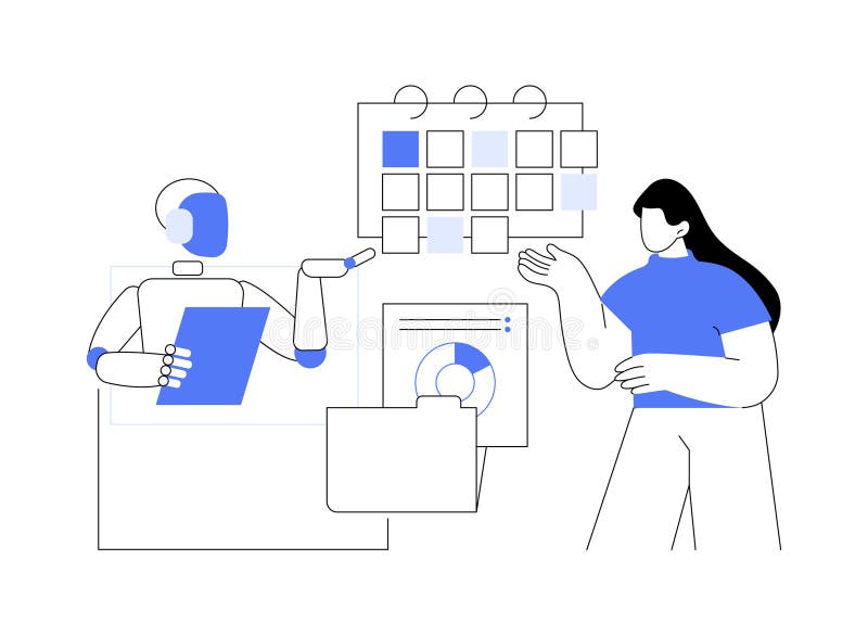 Virtual Assistant Isolated Cartoon Vector Illustrations. Stock ...