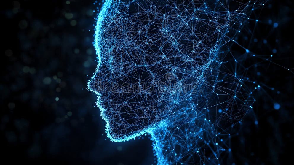 Virtual Assistant Profile of Digital Mesh Image Render 3d, Ai Generated ...