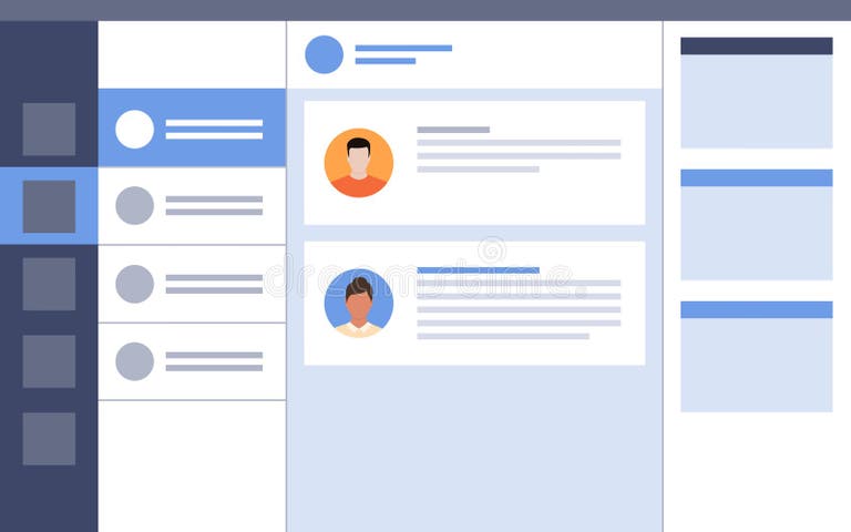 Virtual Assistant Software User Interface Stock Vector - Illustration ...