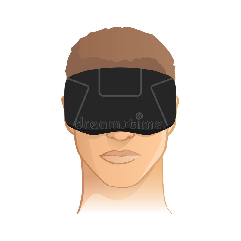 Virtual / Augmented Reality Headset Goggle Vector Illustration Stock ...