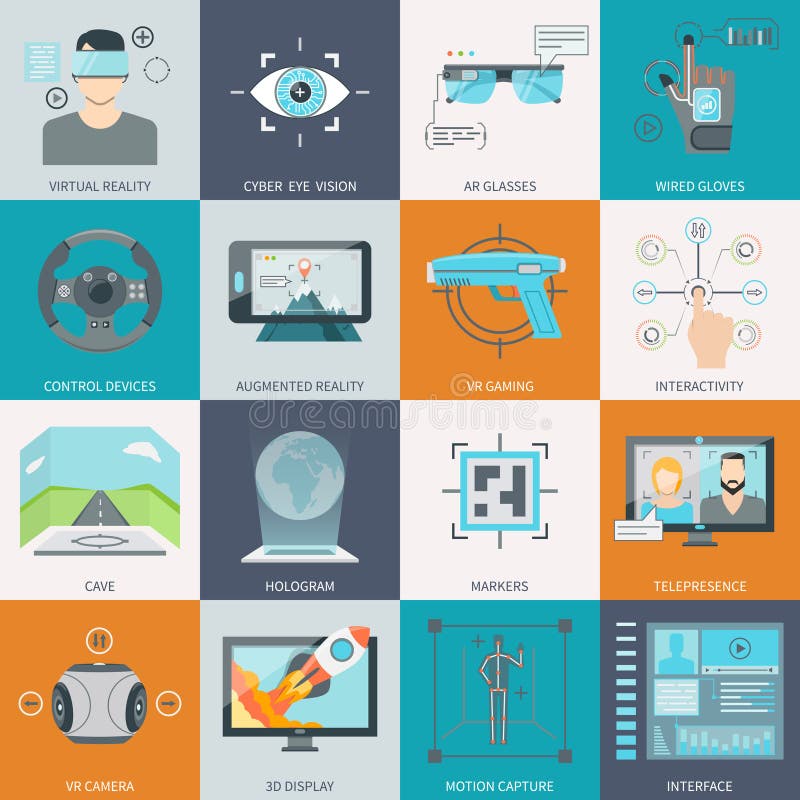 Augmented Reality, Mixed Reality and Virtual Reality Infographic Stock ...