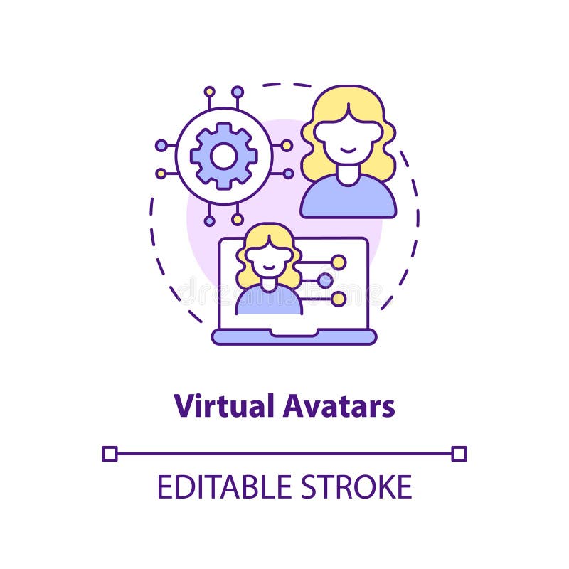 Virtual Avatars Concept Icon Stock Vector - Illustration of abstract ...