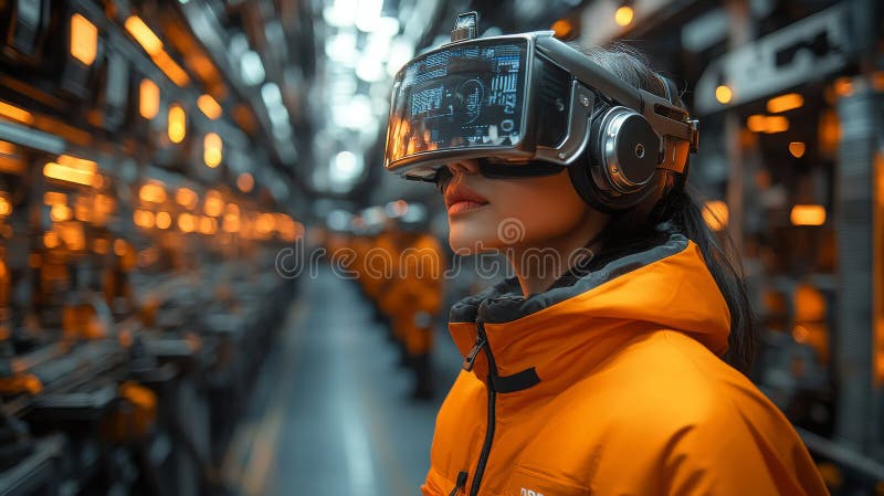 Virtual Avatars Guide a User Wearing AR Glasses in a Futuristic Tech ...