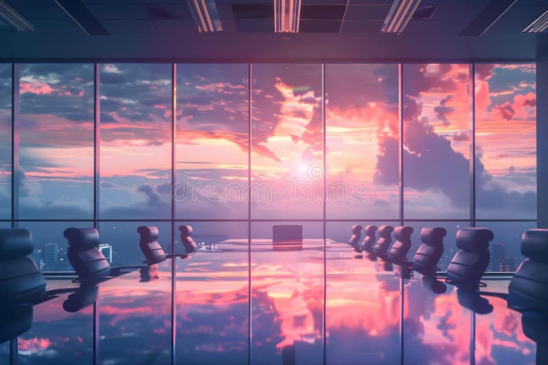 Concept Virtual Backgrounds, Virtual Background of Conference Room with ...