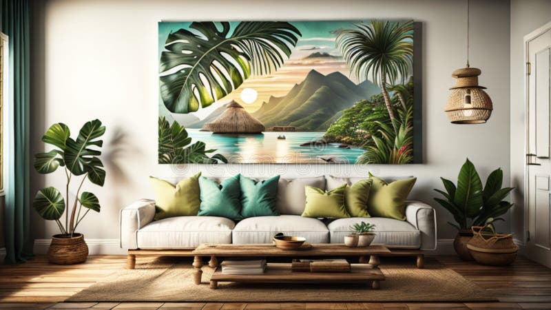 Virtual Background Living Room for Home Office, Live Meetings, Zoom ...