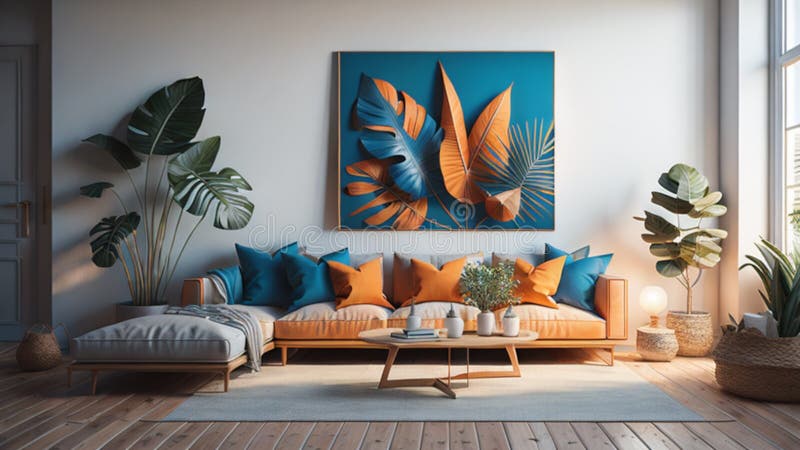 Virtual Background Living Room for Home Office, Live Meetings, Zoom ...