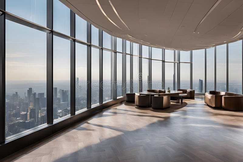 Virtual Background for Zoom a Room with Floor Toceiling Windows on a ...