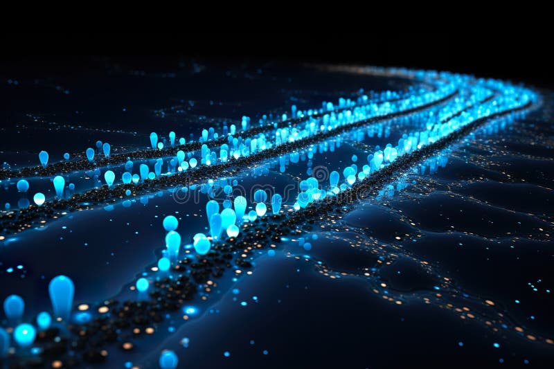 Virtual Binary Data Transfer in Network Abstract Background Stock ...