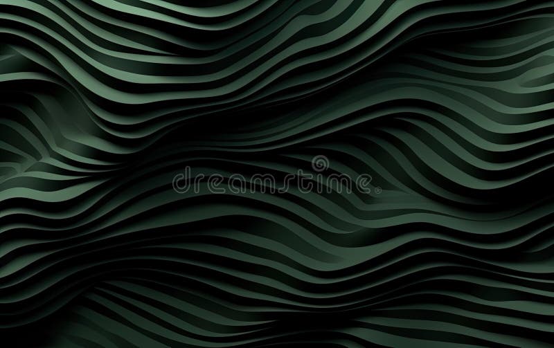 Virtual Black and Green Waves Dark Mode Texture Background Stock ...