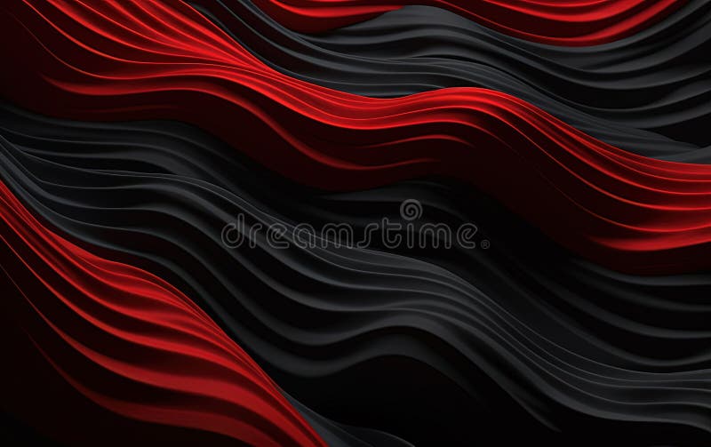 Virtual Black and Red Waves Dark Mode Texture Background Stock Illustration - Illustration of ...