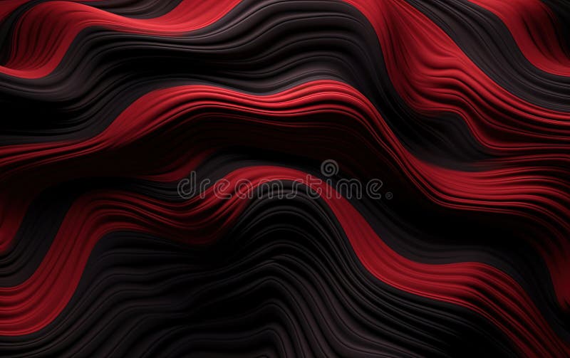 Virtual Black and Red Waves Dark Mode Texture Background Stock ...