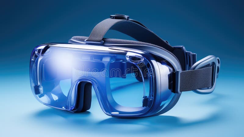 Virtual Blue Background Tech Stock Illustration - Illustration of ...