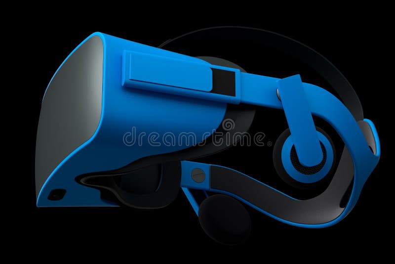 Virtual Blue Reality Glasses Isolated on White Background. 3d Rendering ...