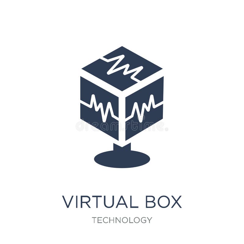 Virtual Box Icon. Trendy Flat Vector Virtual Box Icon on White B Stock ...