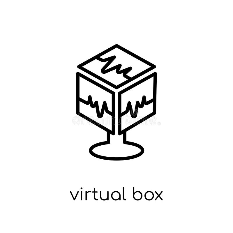 Virtual Box Icon. Trendy Modern Flat Linear Vector Virtual Box I Stock ...