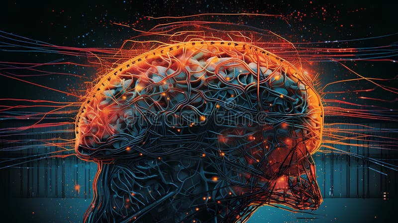 The Virtual Brain: Neural Networks Visualisation Stock Illustration ... The Virtual Brain: Neural Networks Visualisation Stock Illustration ...