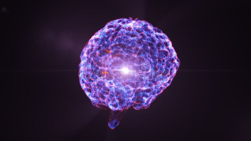 Virtual Brain Representation. Stock Footage - Video of brain ...