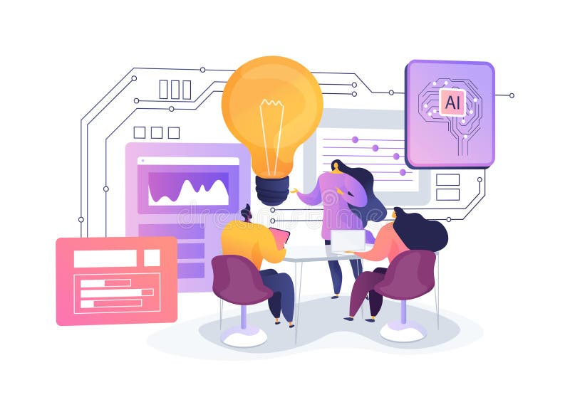 Virtual Brainstorming Platforms Abstract Concept Vector Illustration ...