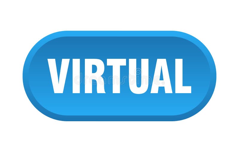 Virtual Button. Rounded Sign on White Background Stock Vector ...