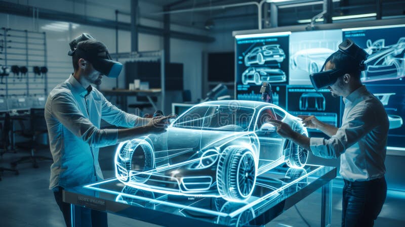 The Virtual Car Design. AI Generated Stock Photo - Image of technology ...
