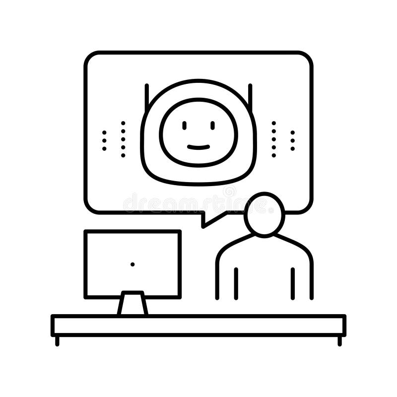 Virtual Tv Chat Set 17 stock illustration. Illustration of equipment ...