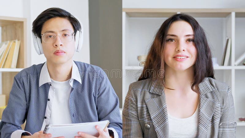 Virtual Chat Distance Learning Students Online Stock Photo - Image of ...