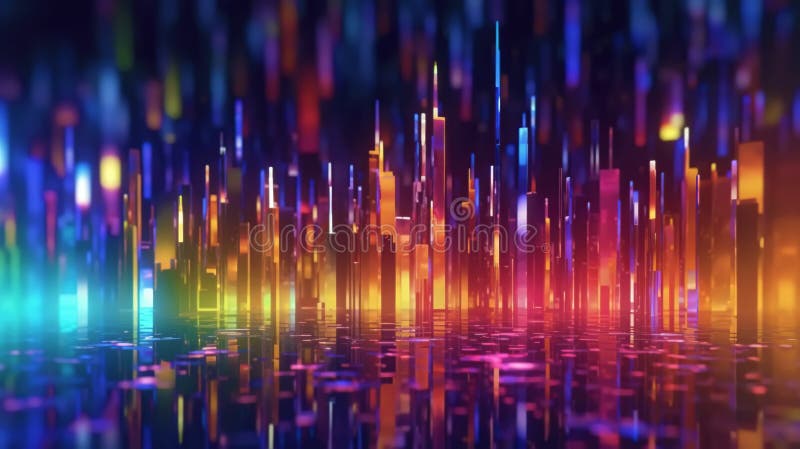 A Virtual City of the Future. a Symbol of Technology Development Stock ...