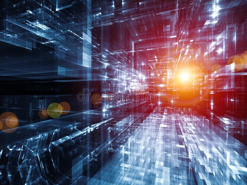 Virtual City stock illustration. Illustration of design - 36187030